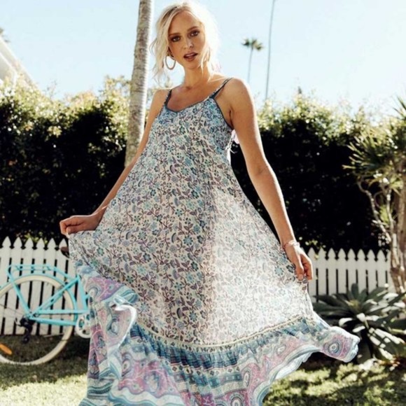 Dresses | Boho Gypsy Floral Print Cami Maxi Dress | Poshmark